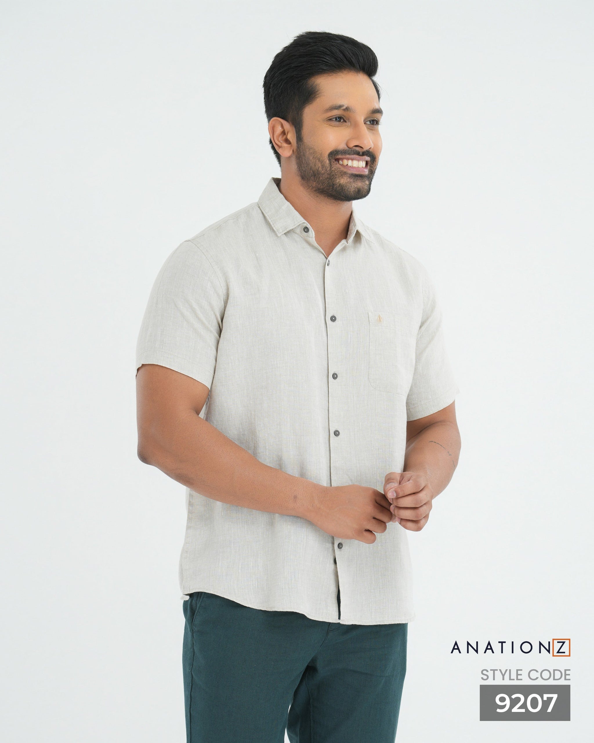 AnationZ Luxurious Natural Hemp Short Sleeve Shirt | Premium Men's Wear ...